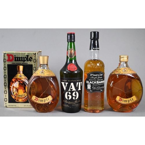Four bottles of whisky: Vat 59, W.M. Grant & Sons Single Grain ...