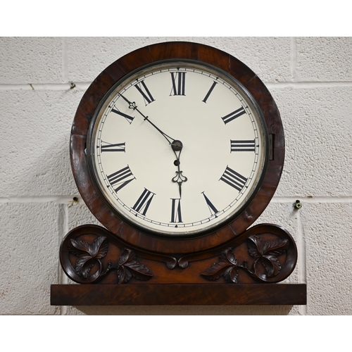 Two mahogany cased fusee clocks for restoration, 46 cm and 58 cm high ...