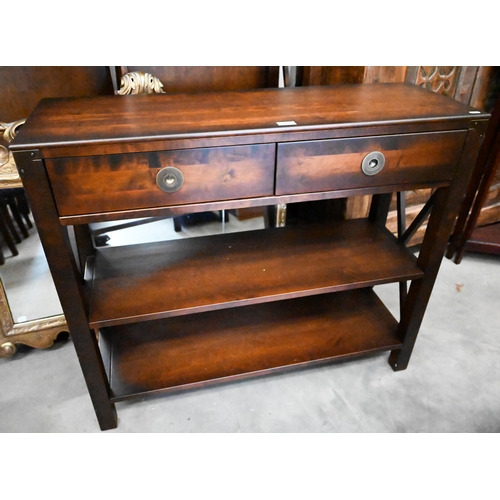 A Laura Ashley Balmoral range console table with two drawers over two ...