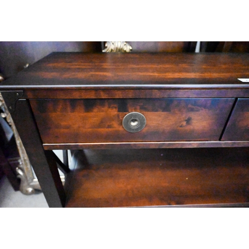 A Laura Ashley Balmoral range console table with two drawers over two ...