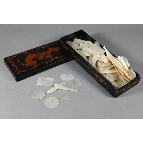 Approximately one hundred early 19th century Chinese mother of pearl ...
