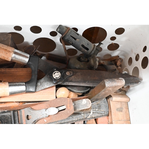 Various vintage and later tools including planes and chisels etc