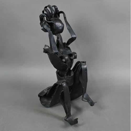 Rachel Reckitt (1908-1995), a wrought iron female figure, kneeling face ...
