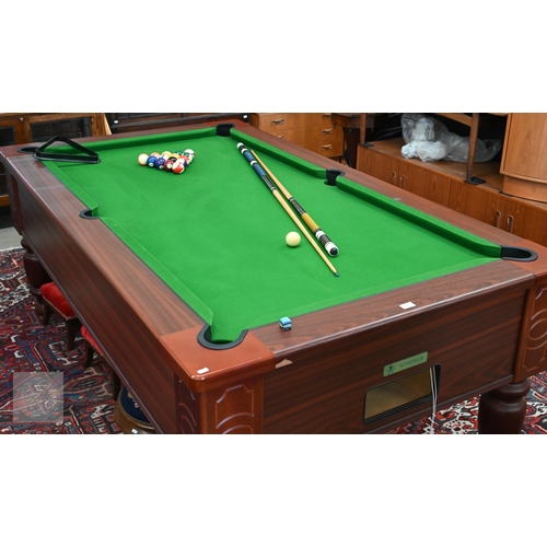 A Windsor Challenger pool table with baise lined slate bed c/w cover ...