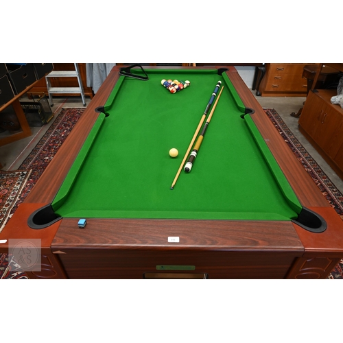 A Windsor Challenger pool table with baise lined slate bed c/w cover ...
