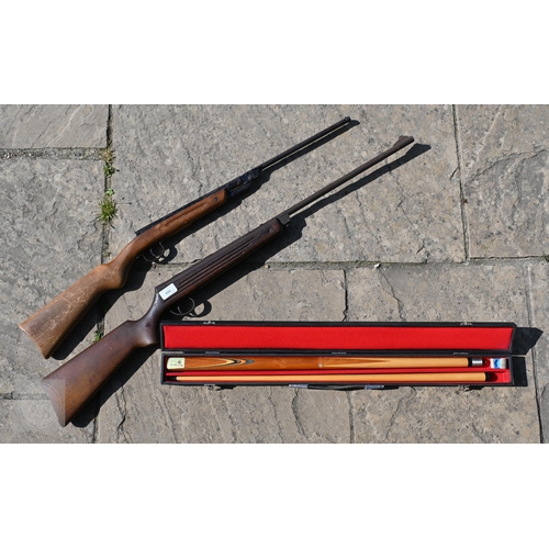 A BSA Meteor .22 air rifle and a Diana example to/w a cased Halex two ...