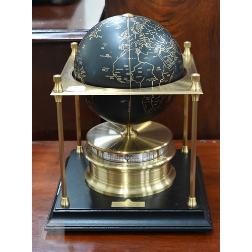 A boxed Royal Geographical Society World Clock (1980), 27 cm high