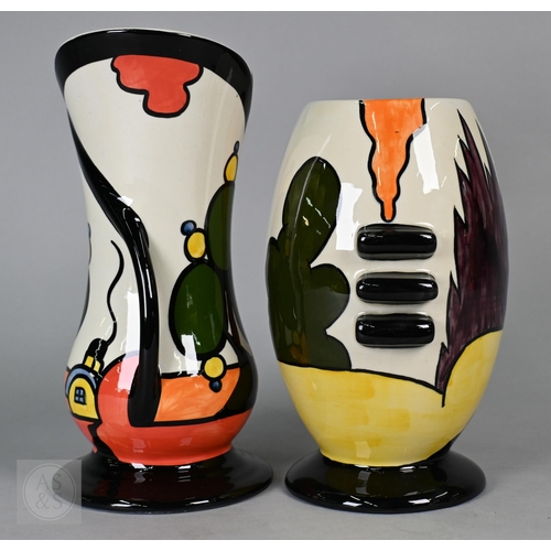 Lorna Bailey ceramics: Three various vases and a jug with brightly ...