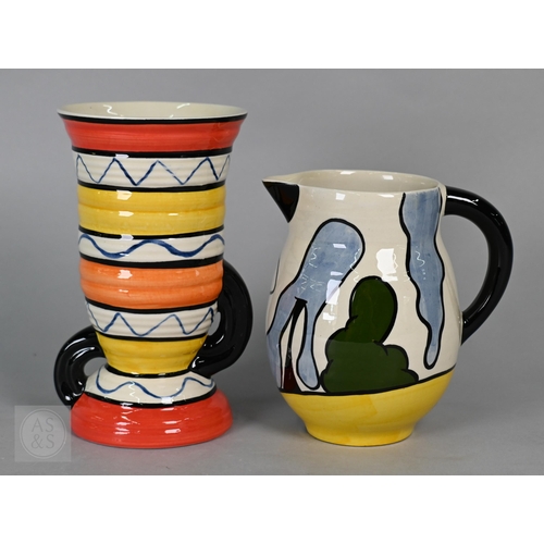 Lorna Bailey ceramics: Three various vases and a jug with brightly ...
