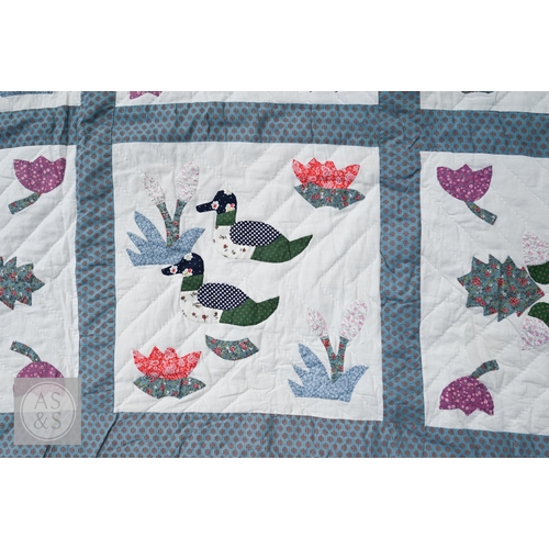 Three patchwork bed covers, approx 180 x 180 cm (30
