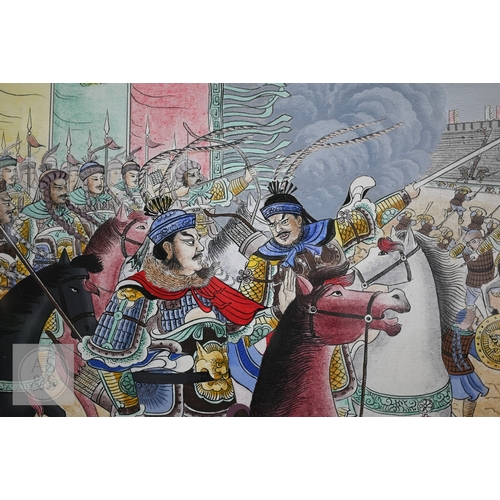 A Chinese historical panoramic battle scene (commissioned to a local ...