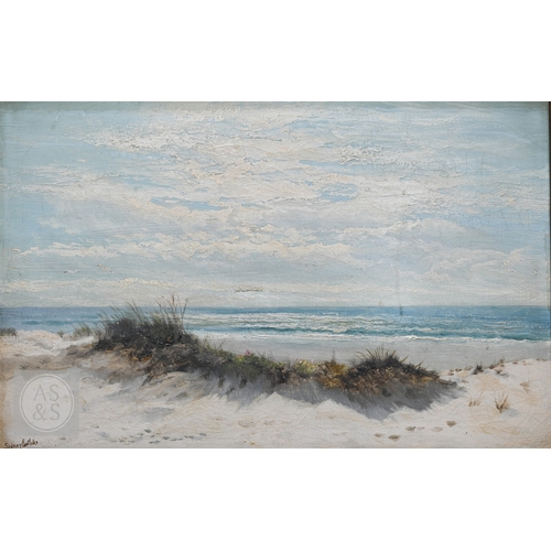 Sydney Eastlake - A coastal view with sand dunes, oil on canvas, signed ...