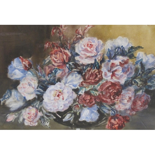 MARION BROOME. A Profusion of Flowers in a Vase, signed, watercolour ...