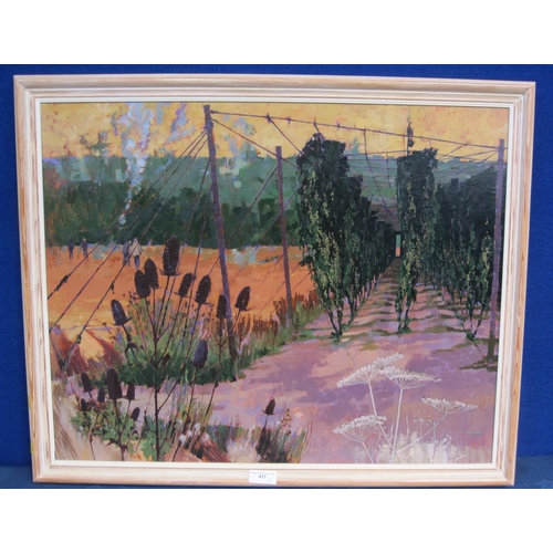 DAVID LLEWELLYN TREACHER.' Kent, September', acrylic on board, 23½ x ...