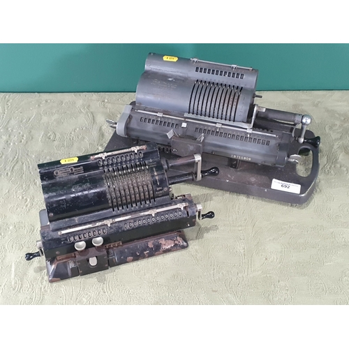 A Britannic 2BT11606 Calculating Machine and another mechanical ...