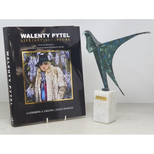 WALENTY PYTEL. A painted steel Sculpture of an abstract Swallow ...