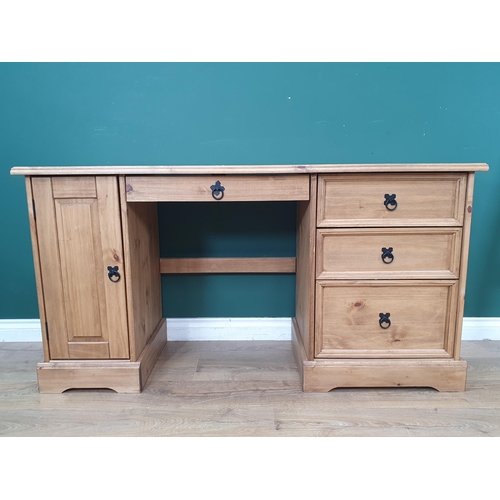 A modern pine Dressing Table 4ft 10in W x 2ft 6in H (R3)
