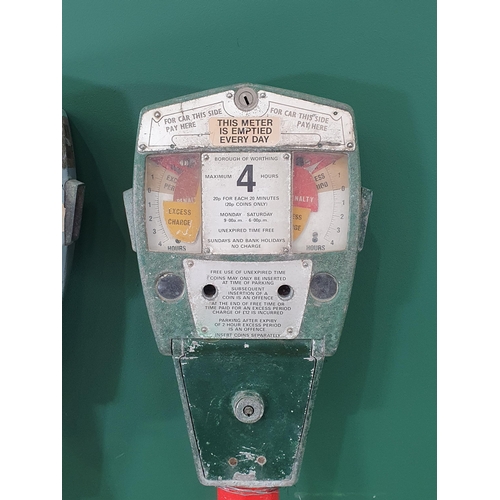 Two coin operated Parking Meters, 5ft approx (R7)