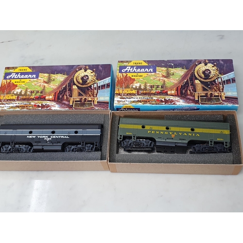 Four boxed Athearn HO scale American Locomotives including F45 diesel ...