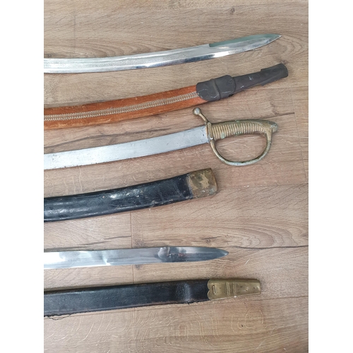 Two reproduction Napoleonic style Swords and an Indian style ...