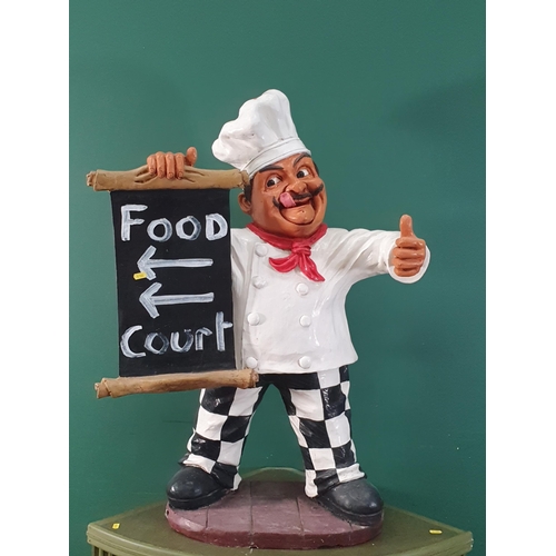 A modern Food Court Display Figure in the form of a Chef holding a ...