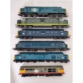 Six unboxed 00 gauge diesel Locomotives including Deltic 'Meld', Class ...