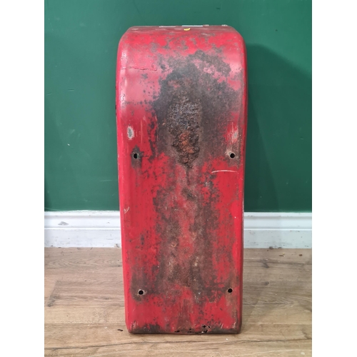 A cast iron fronted Royal Mail red Letterbox, cast E.R., (R4)