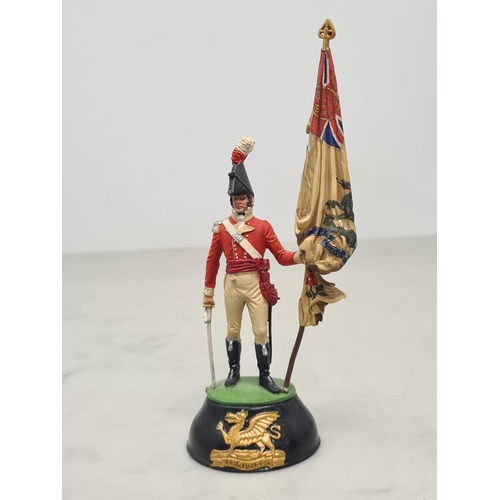 A painted lead Soldier by Charles C. Stadden depicting a Flag Bearer of ...