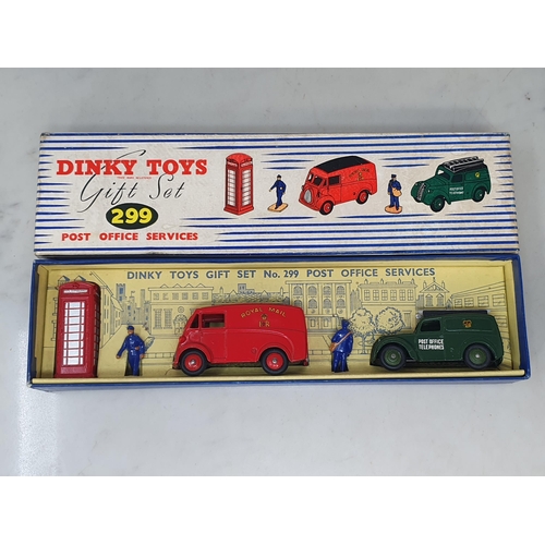 A boxed Dinky Toys Gift Set No.299 Post Office Services, Nr M-M, box Ex