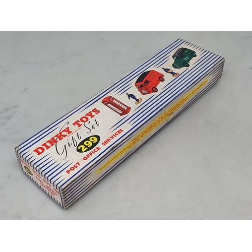 A boxed Dinky Toys Gift Set No.299 Post Office Services, Nr M-M, box Ex