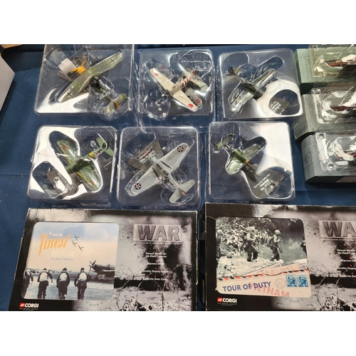 Three boxes of boxed Corgi Legends Military Vehicles and Atlas Editions ...