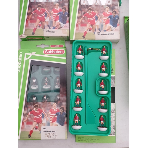 Six boxed Subbuteo Table Football Teams including Liverpool, Liverpool ...