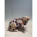 A Japanese Imari Rabbit with all over floral and leafage designs, 5in H ...
