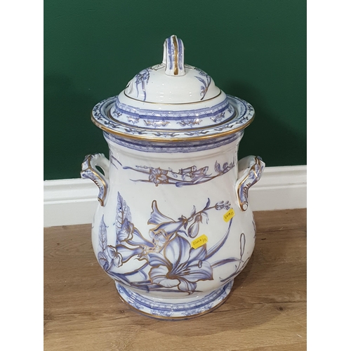 A 19th Century 'Podmore, Walker & Co' lidded slop pail of baluster form ...