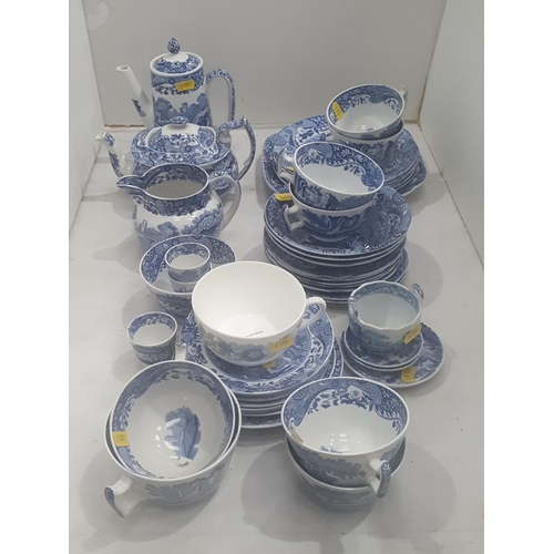 A quantity of blue and white china, mostly Copeland Spode's Italian ...