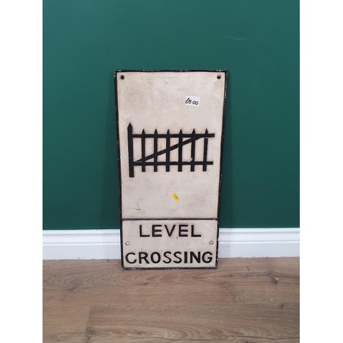 A British Railways Level Crossing Sign 1ft 11in H x 1ft W (R5)