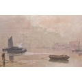 MARTIN SNAPE. Harbour view with boats, signed and dated 1905 ...