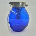 A cobalt blue glass Sputum Bottle, 4in high