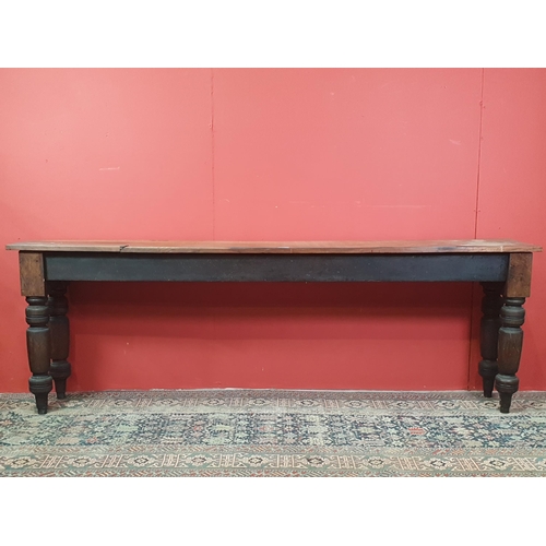 A mahogany Haberdashery Table with two piece top, fitted brass rule and ...