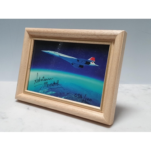 A model of Concorde signed by Mike Bannister Chief Concorde Pilot and a ...