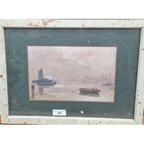 MARTIN SNAPE. Harbour view with Boats, signed and dated 1905 ...