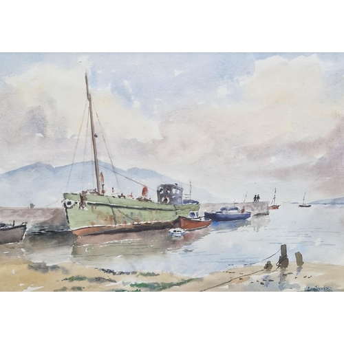 MARTIN SNAPE. Harbour view with Boats, signed and dated 1905 ...