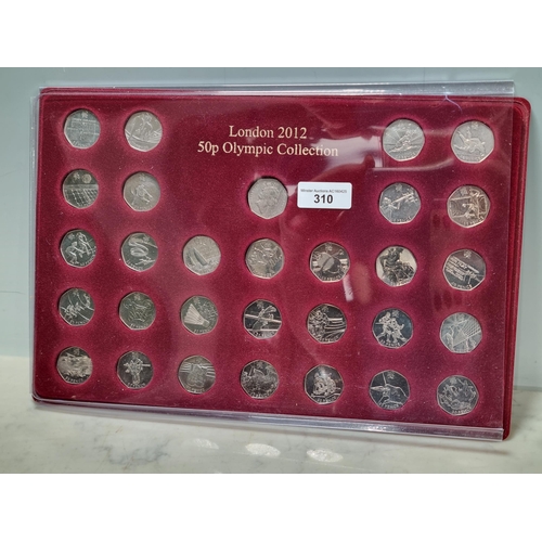 A London 2012 50p Olympic Coin Collection in Presentation Tray, 29 + 1 ...