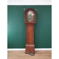 An oak cased Longcase Clock having arched brass dial inscribed Samuel ...