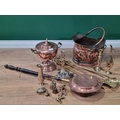 A copper Water Urn with pair of carry handles, a copper Coal Bucket, a ...