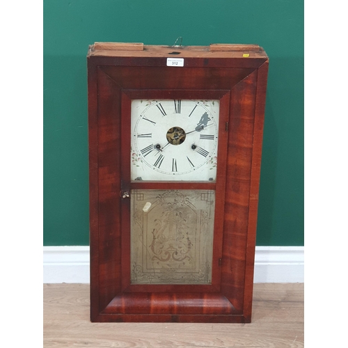 An early 20th Century American Wall Clock with two train striking ...