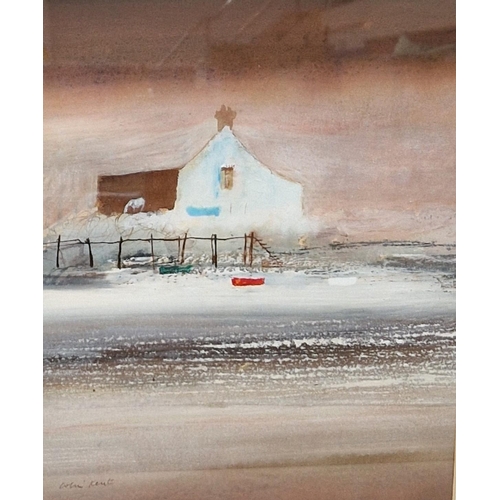 COLIN KENT.' Evening, Farmstead', signed, watercolour, 13 x 19 1/2 in ...