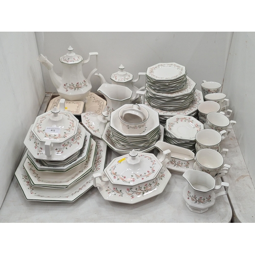 A quantity of Johnson Bros. Eternal Bow Dinner and Teaware including ...