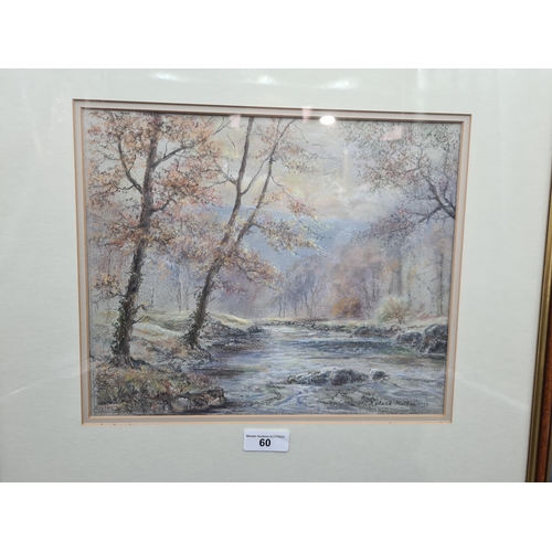 RICHARD MATHER. Autumn on the Lugg, near Sned Wood, signed and dated ...