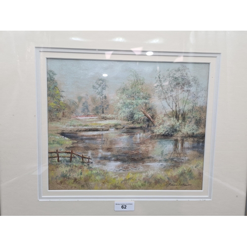 RICHARD MATHER. Pond down the gated lane, Leysters, signed, dated 2007 ...